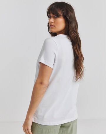 White Cheetah Embellished Slogan T-Shirt | Simply Be