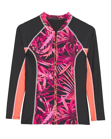 Sports Zip Up Rash Vest | Simply Be