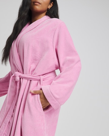 Pretty Secrets Cotton Towelling Dresssing Gown | Simply Be