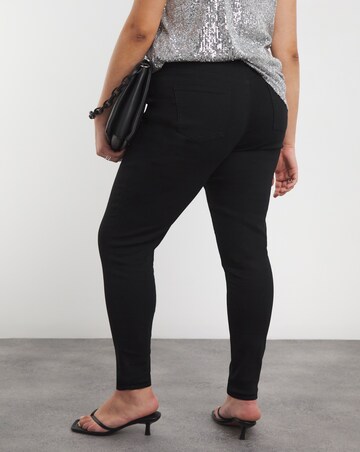 Simply Be Womens Highwaist Super Stretch Skinny Jeans - Black | Simply Be