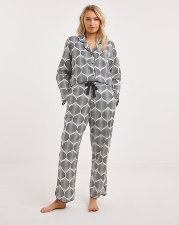 Cyberjammies Geo Print Woven Pyjama Set | Simply Be