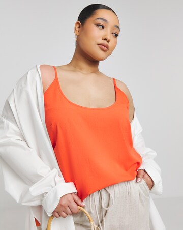 Orange Sleeveless Scoop Neck Cami | Simply Be