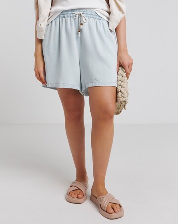 Lightweight Denim Light Blue Short | Simply Be