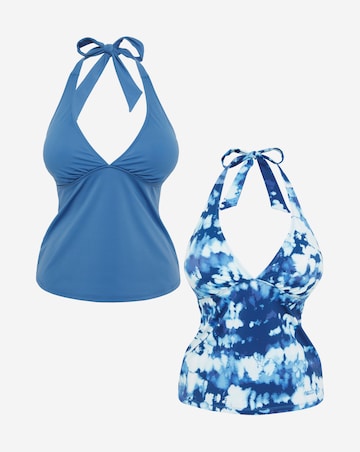 Value 2 Pack Tankini Tops | Simply Be