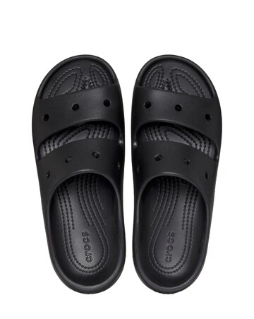 Crocs Black Classic Two Strap Slider Sandals -Standard Fit (D) | Simply Be
