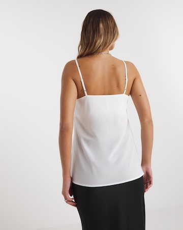 Ivory Lightweight V Neck Cami Top | Simply Be