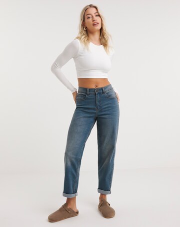 24/7 Vintage Blue Boyfriend Jeans made with Organic Cotton | Simply Be