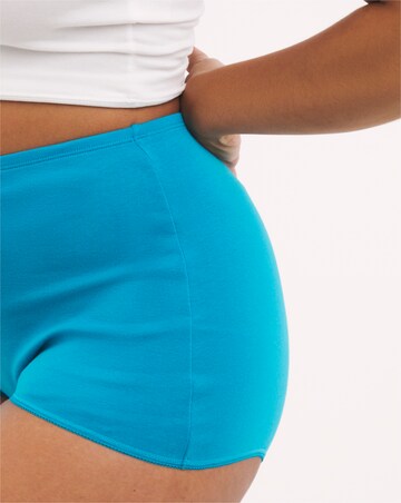 Pretty Secrets 5 Pack Cotton Comfort Short Knickers - Blue Multi ...