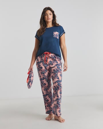 Joe Browns Jersey Pyjamas In a Bag Cheetah Print | Simply Be