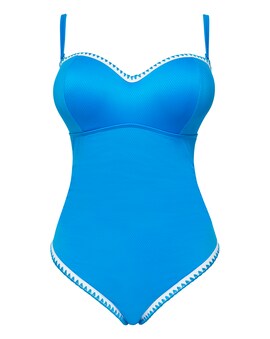 Figleaves Frida Bandeau Swimsuit Longer Length | Simply Be