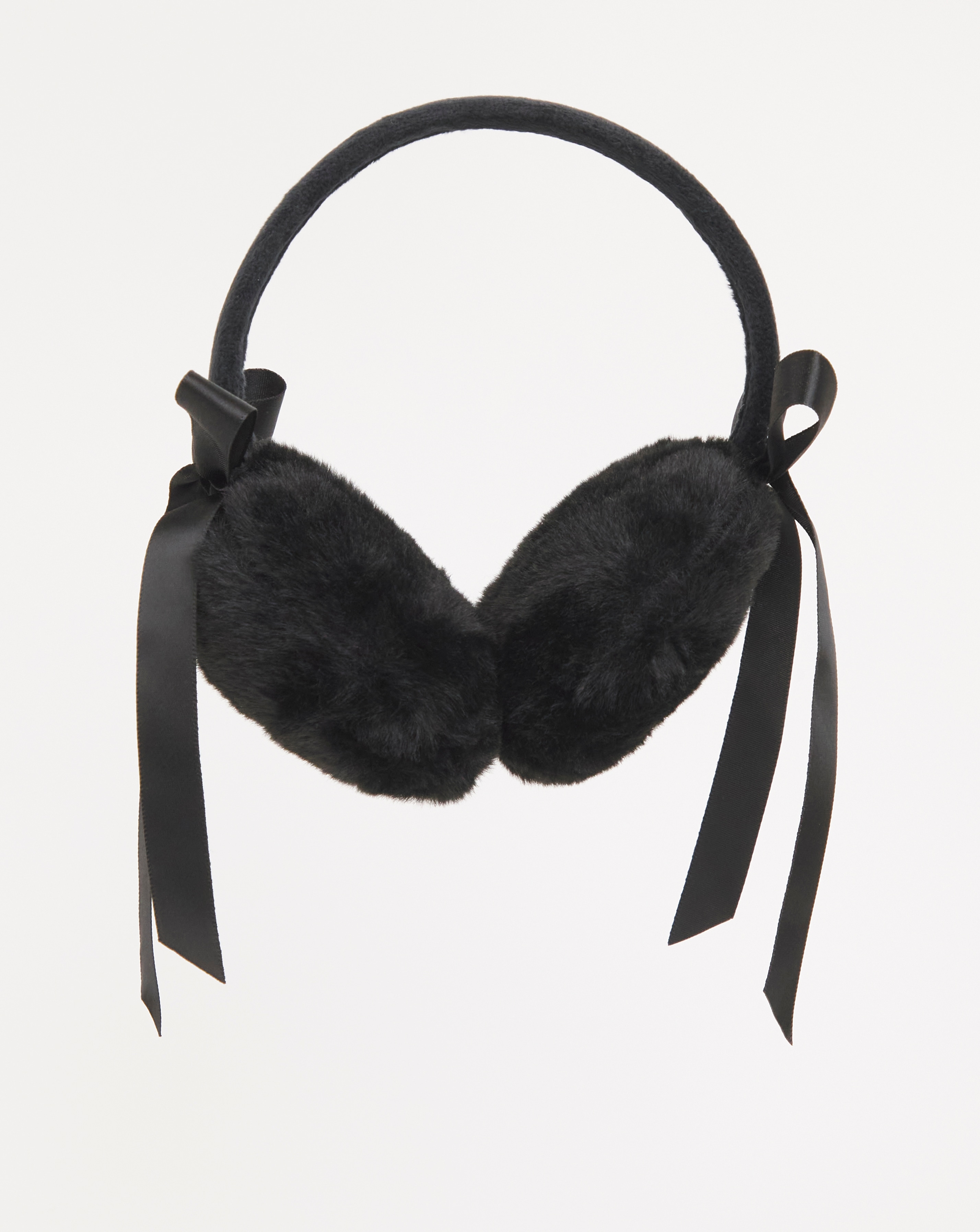 Black Bow Detail Ear Muffs | Simply Be