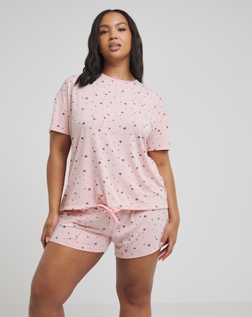 Pretty Lounge Fold Top Shortie Set | Simply Be