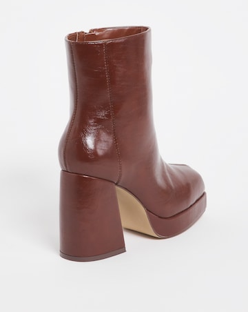 Lorna Platform Ankle Boots Wide Fit | Simply Be