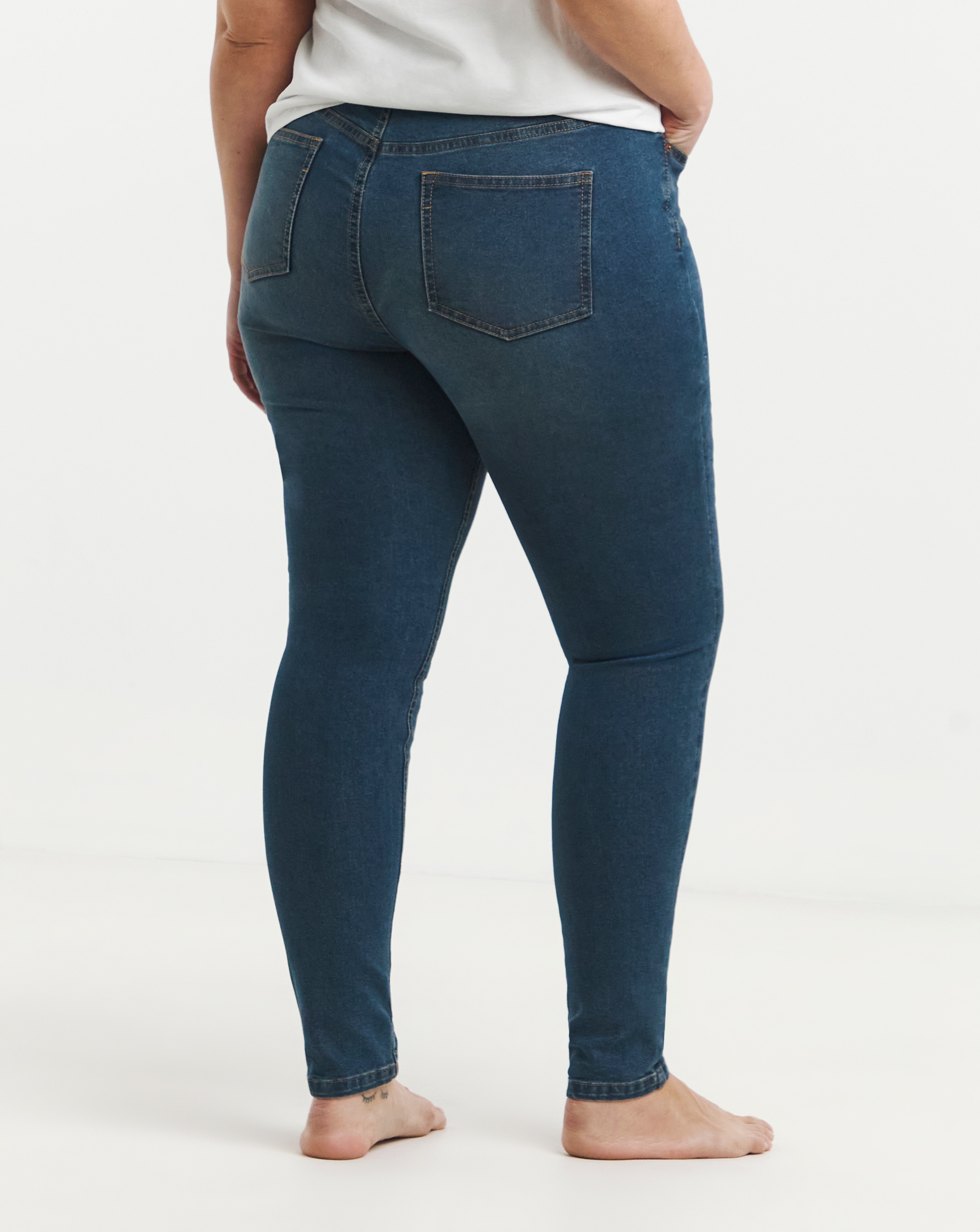 Simply Be Womens 24 7 Stretch Skinny Jeans Vintage Blue Simply Be