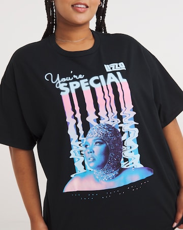 Black Lizzo License Tee | Simply Be