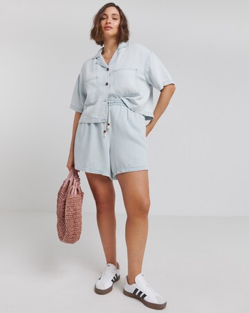 Lightweight Denim Light Blue Short | Simply Be
