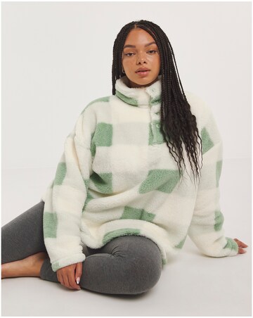 Pretty Secrets Check Fleece Snuggle Top | Simply Be