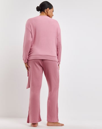 Wrap Around Soft Ribbed Lounge Set | Simply Be