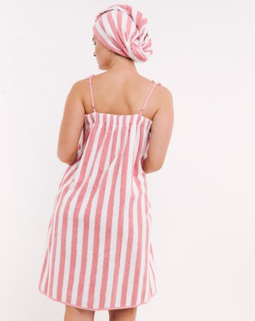 Pretty Secrets Cotton Towelling Shower Wrap and Turban | Simply Be
