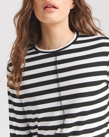 Stripe Exposed Seam Rib Top | Simply Be