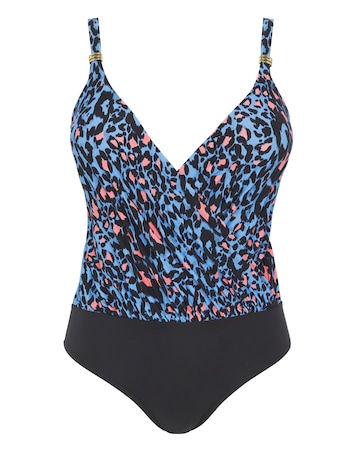 MAGISCULPT Twist Front Blouson Swimsuit | Simply Be
