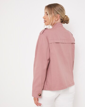 Blush Boxy Washed Utility Jacket | Simply Be