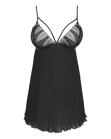 Figleaves Opulence Lace & Pleated Chiffon Chemise | Simply Be