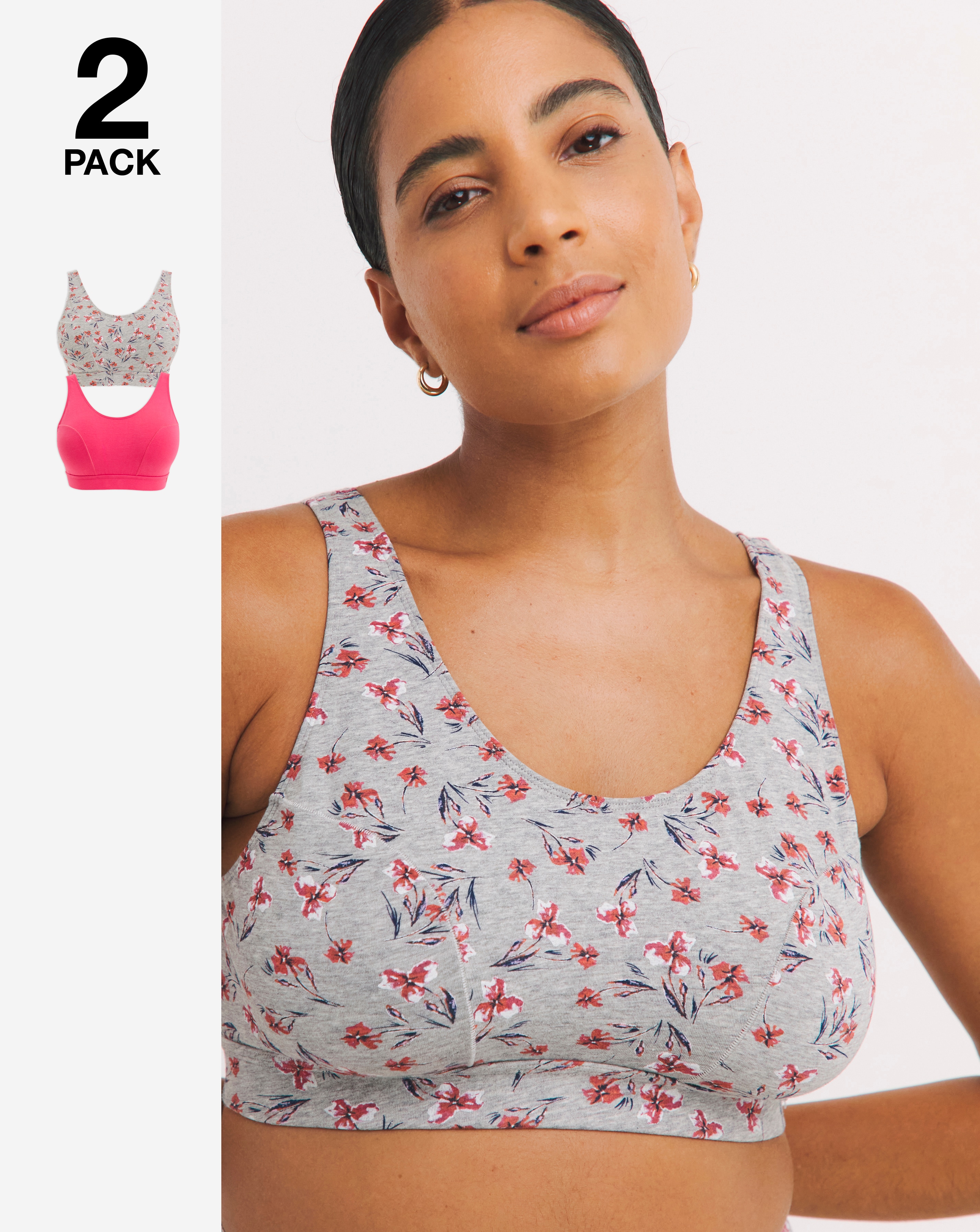 Slimma 2 Pack Cotton Comfort Tops | Simply Be