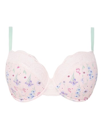 Pretty Secrets Floral Print Micro Underwired Padded Plunge Bra B-F ...