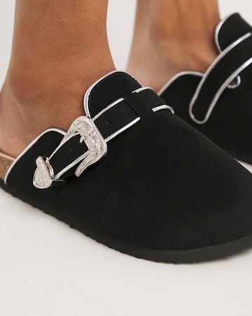 Ellie Footbed Closed Toe Mule Shoe Extra Wide EEE Fit | Simply Be