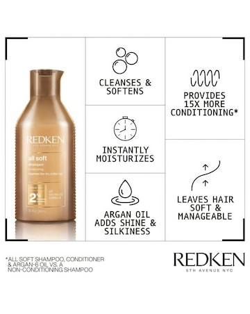 Redken All Soft Shampoo - 300ml | Simply Be