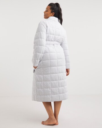 Figleaves Luxury Quilted Long Dressing Gown | Simply Be