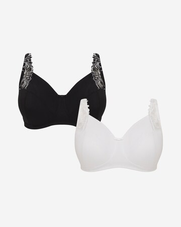 2 Pack Flora Non Wired Bras | Simply Be