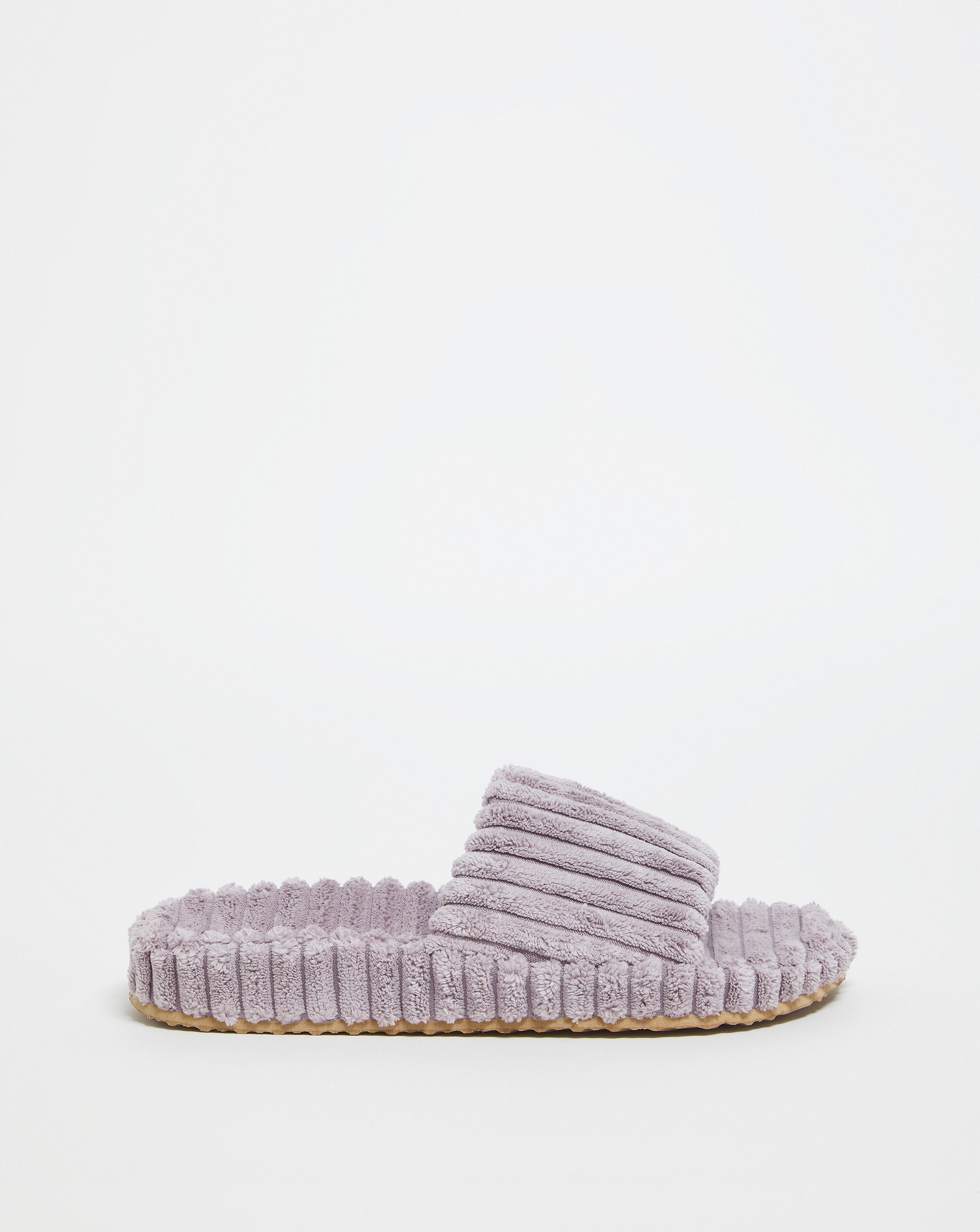Cadiz Ribbed Towelling Slider Slippers Wide Fit | Simply Be