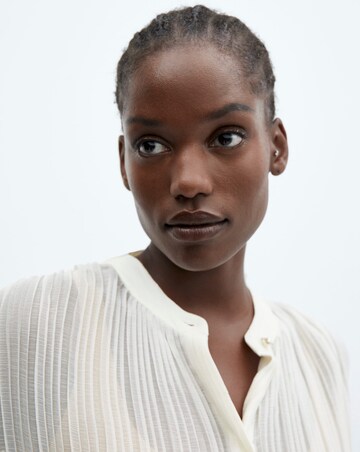 Mango Textured Stripe Button Front Blouse | Simply Be