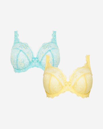 Pretty Secrets 2 Pack Ella Lace Full Cup Wired Bras | Simply Be