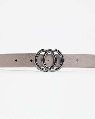 Metallic Double Ring Buckle Belt | Simply Be