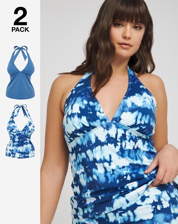 Value 2 Pack Tankini Tops | Simply Be