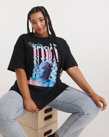 Black Lizzo License Tee | Simply Be