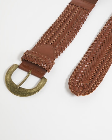 Dark Tan Woven Belt | Simply Be
