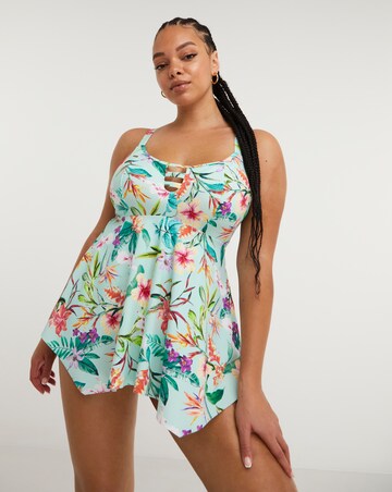 Elomi Sunshine Cove Non Wired Moulded Cup Tankini Top | Simply Be