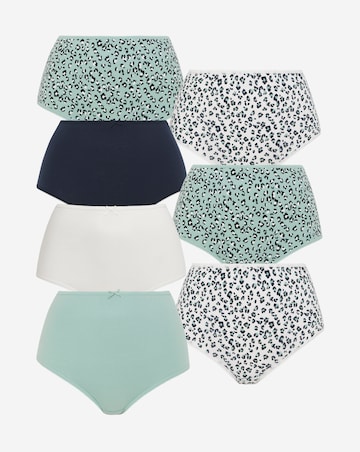 Pretty Secrets 7 Pack Full Fit Cotton Briefs | Simply Be