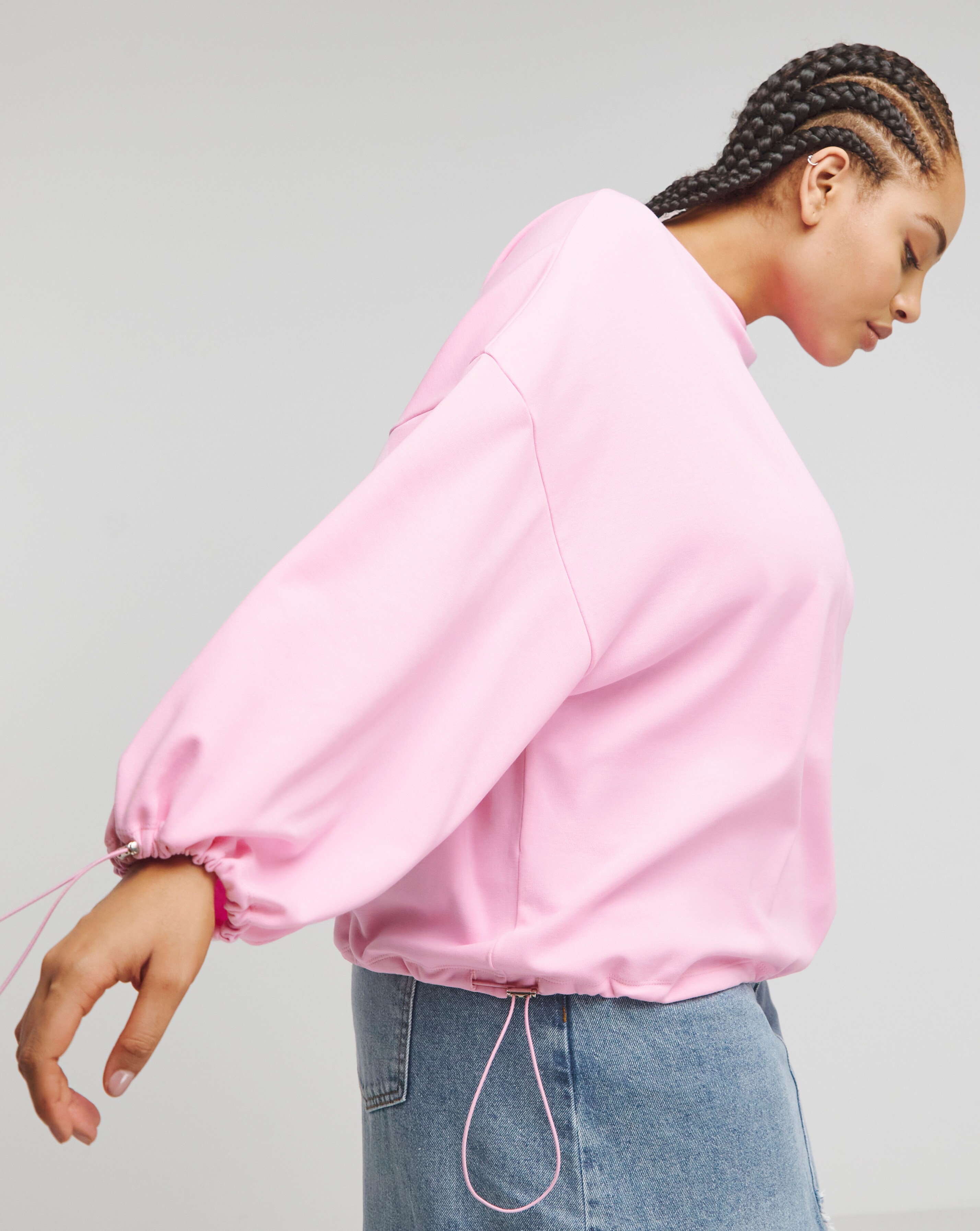 Pink Toggle Detail Sweatshirt | Simply Be