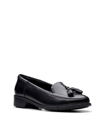 Clarks Havisham Leather Tassel Loafer Wide Fit | Simply Be