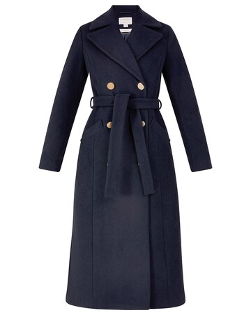 Monsoon Lola Belted Wool Trench Coat | Simply Be