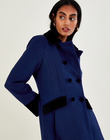 Monsoon Velvet Trim Skirted Coat | Simply Be
