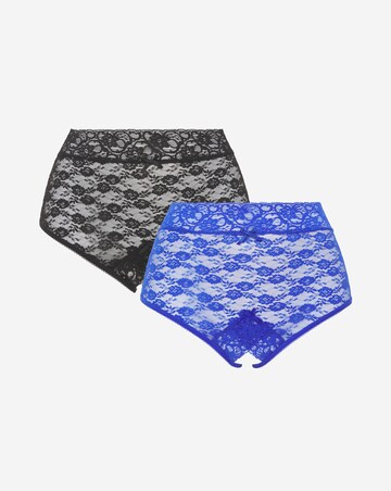 Simply Be Sexy 3 Pack Open Lace Briefs | Simply Be