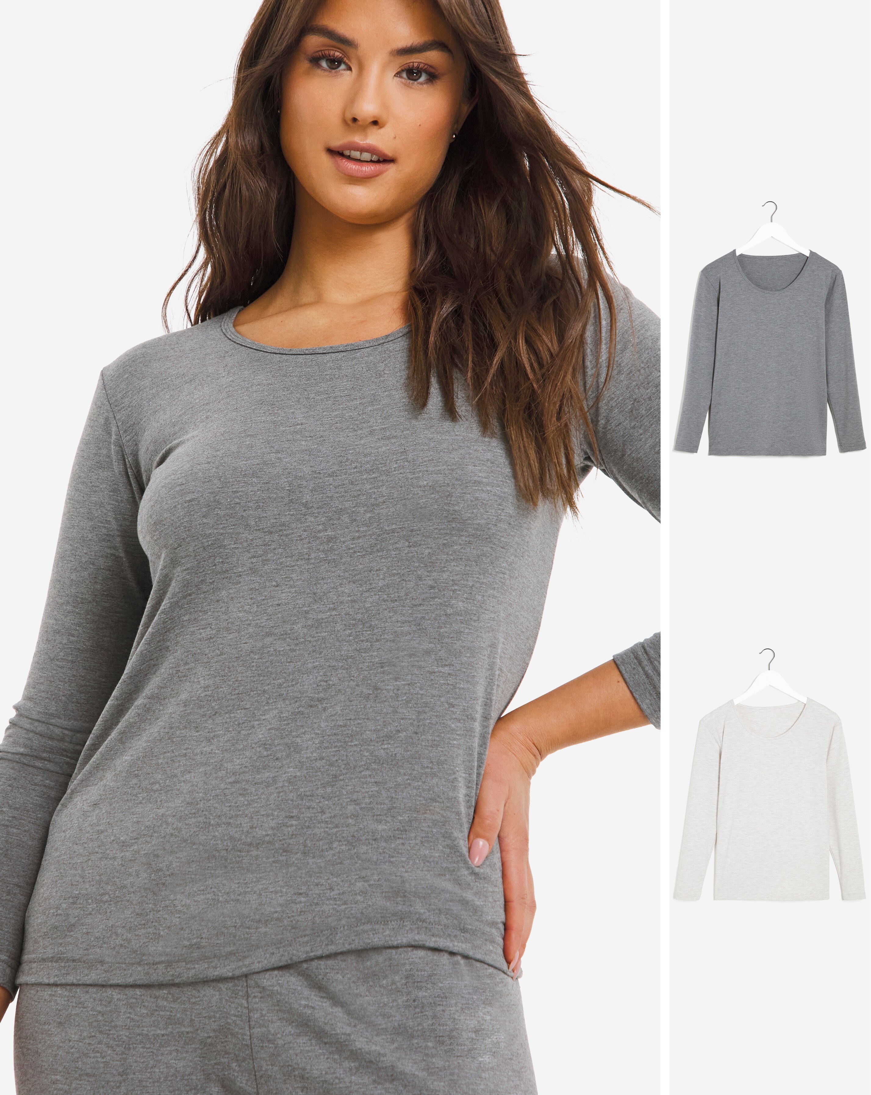 2 Pack Thermal Long Sleeve Tops | Simply Be