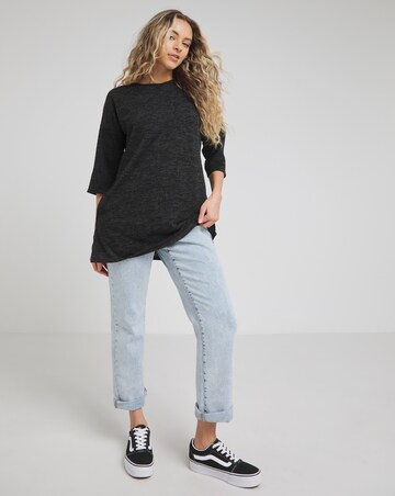 Black Soft Touch Side Pocket Tunic | Simply Be