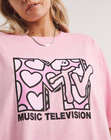 Pink MTV Heart Tee | Simply Be